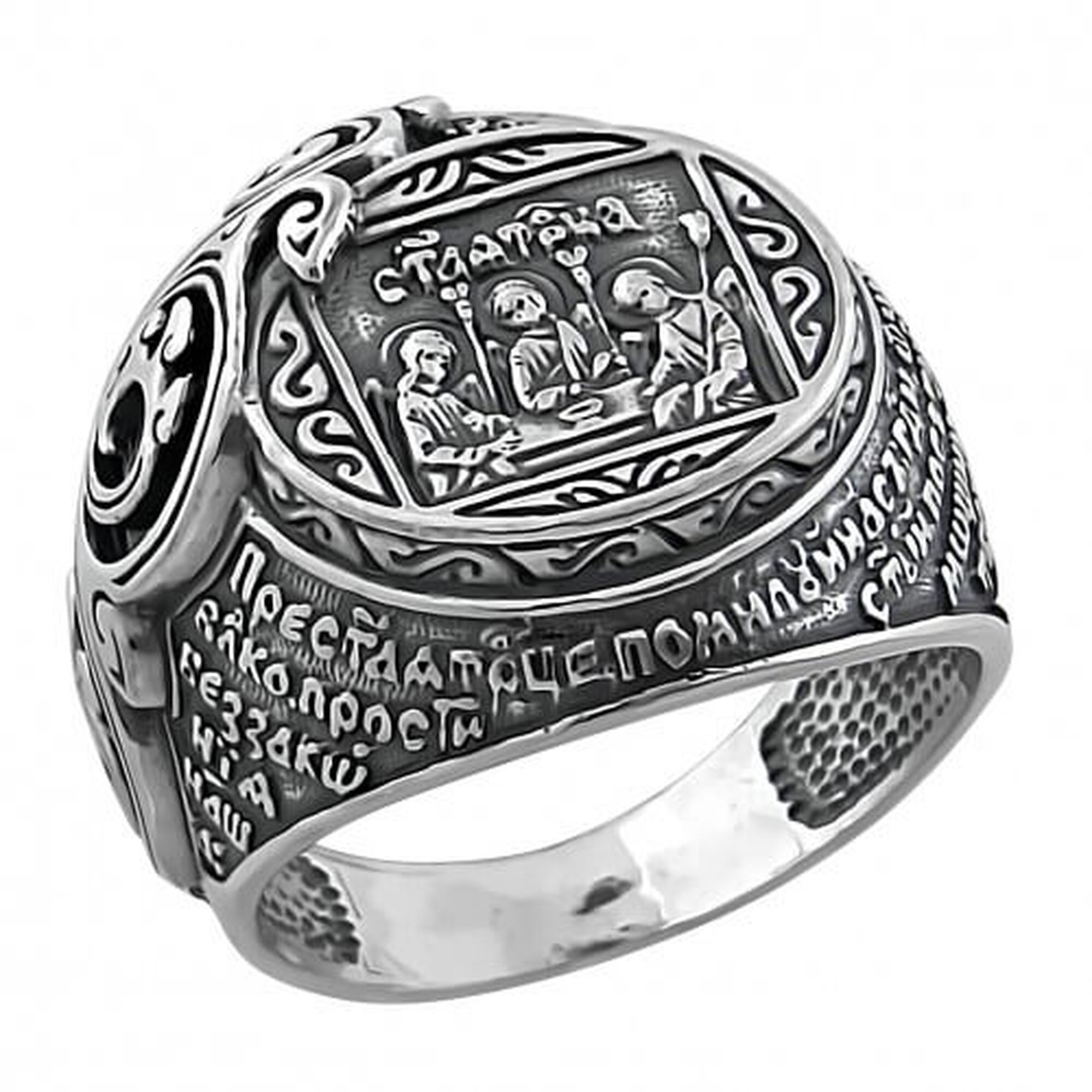 Кольцо, серебро, 925 проба, чернение