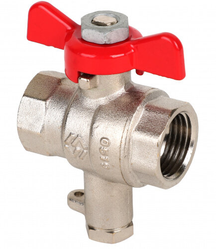 Кран шаровой MVI размер 1/2', полнопроходной, с резьбовым подключением для датчика