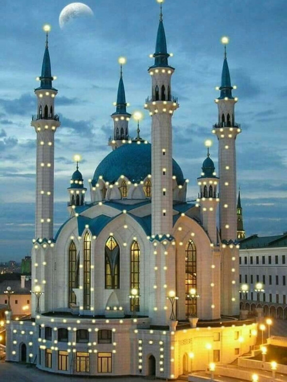 Алмазная мозаика "Мечеть". На подрамнике, 5D, 40x50 см