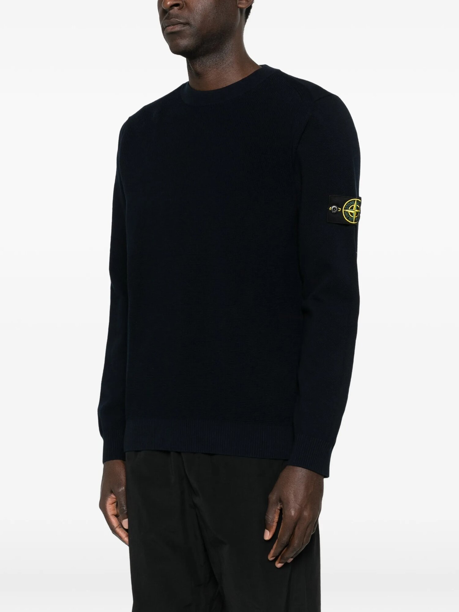 Свитер Stone Island Crew-neck logo-patch sweater, размер M, , blue — фото 1