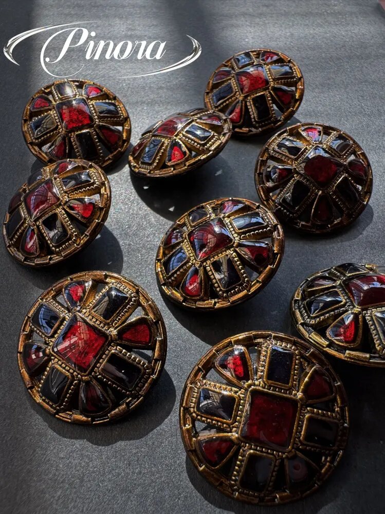 Пуговицы декоративные, винтажные пуговицы для рукоделия и шитья на ножке,23 мм,5 штук.