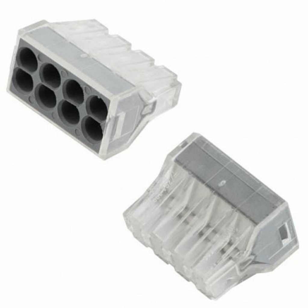 Клемма СМК 8-проводная 0.75-2.5 мм² General Lighting Systems 800491, прозрачный соединитель для электромонтажа