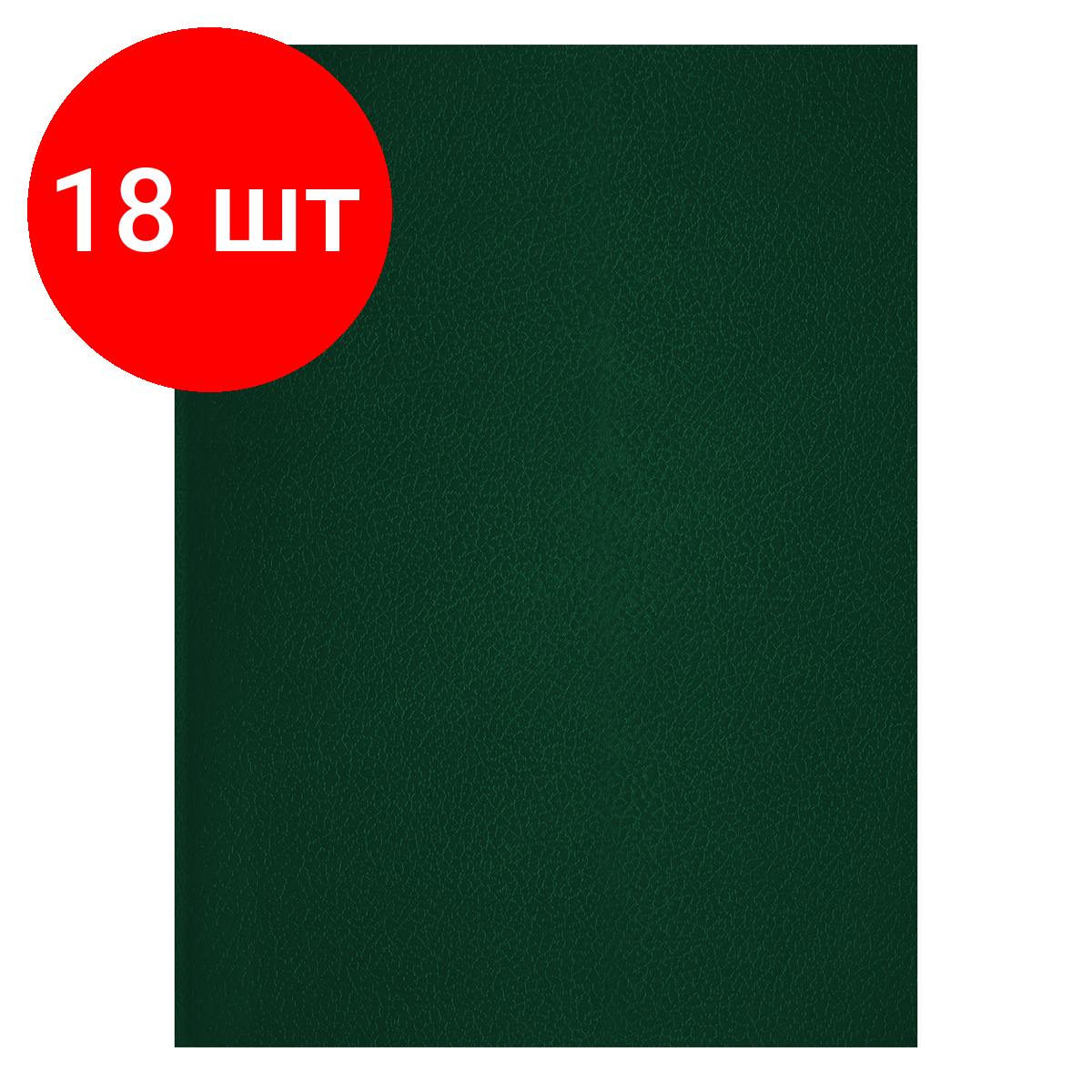 Комплект 18 шт, Тетрадь 48л, А4 клетка BG, бумвинил, зеленый