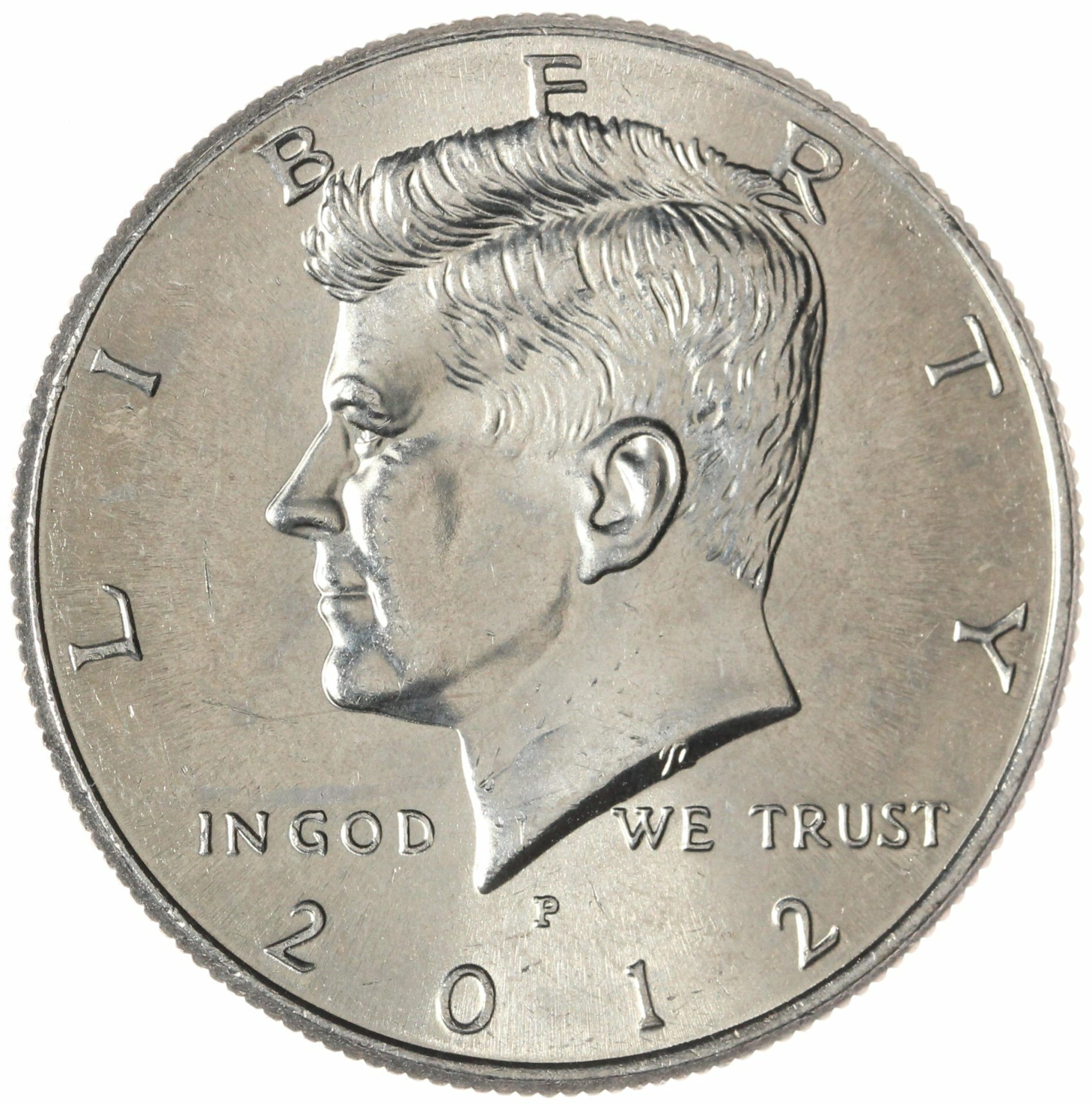 США 50 центов 1/2 доллара, half dollar 2012 P Kennedy Half Dollar знак монетного двора: "P" - Филадельфия, Медь, в сохранности UNC