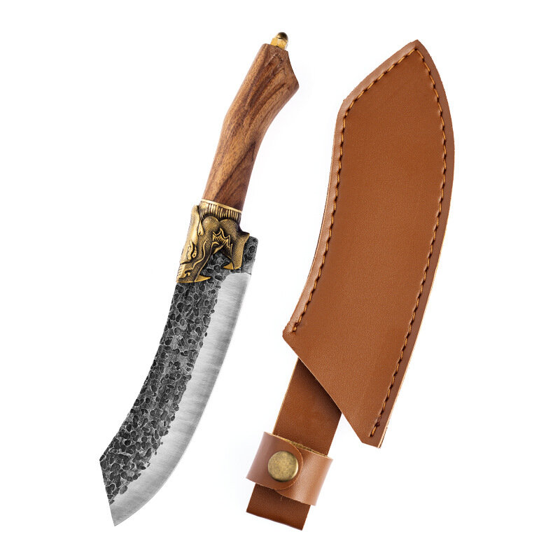 Набор кухонных ножей Longquan с кованой головой дракона, мясницкий нож, нож для чистки рыбы, нож для обрезки костей, нож для нарезки мяса, бытовой нож
