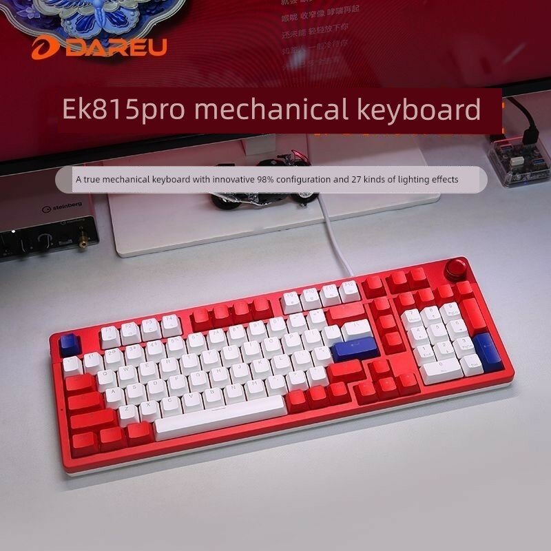 Механическая клавиатура Daryou EK815PRO Dream Encounter HIFI для ноутбука и офиса, проводная, для игр, с зелеными