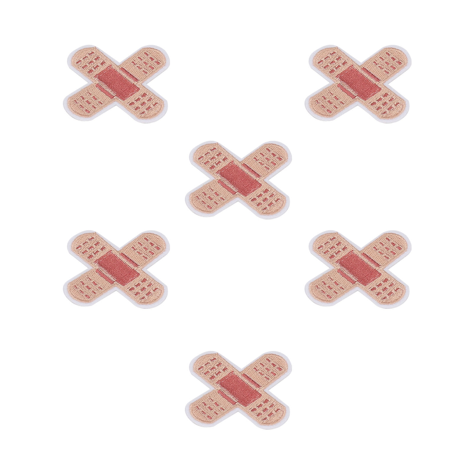 6pcs Band Aid Eid, вышитый железо на пятнах с покрытием для пятна милой вышитой железо на участках для пакетов для юбков DIY