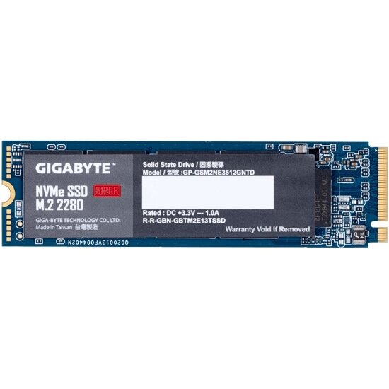 SSD диск M.2 2280 Gigabyte NVMe SSD PCIe 3.0 x4 512GB (G3NVME512G)