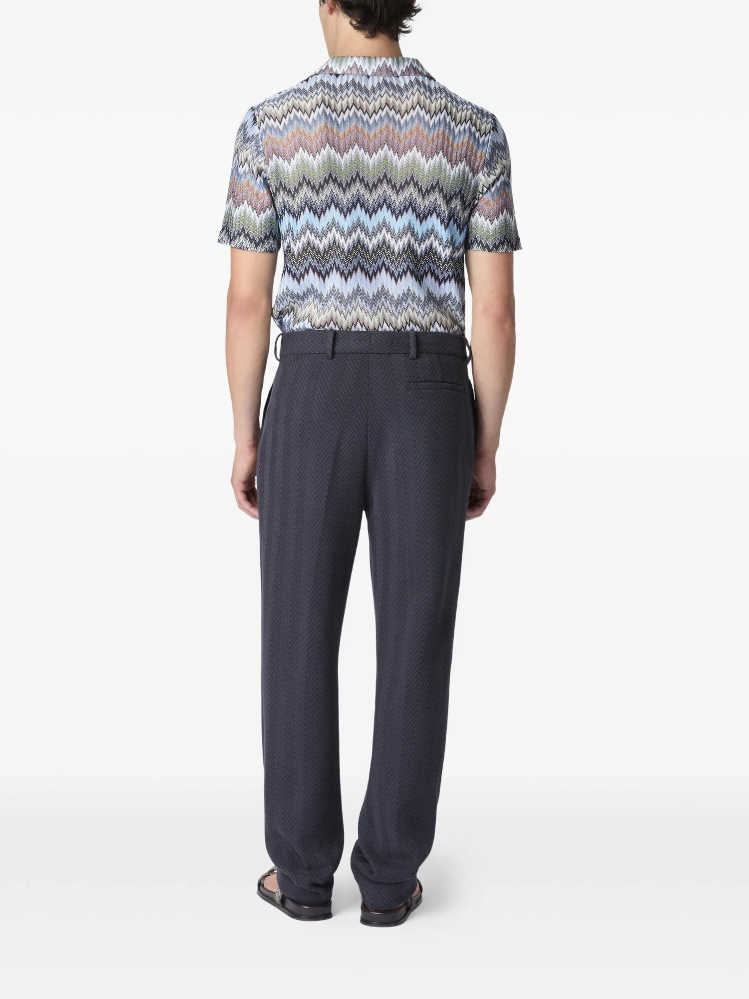 Брюки Missoni Zigzag-pattern trousers, размер 50, blue — фото 1