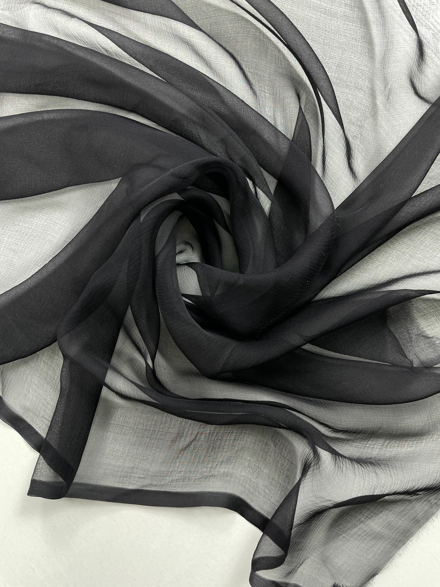 Ткань шёлковый шифон отрез 1,1 м