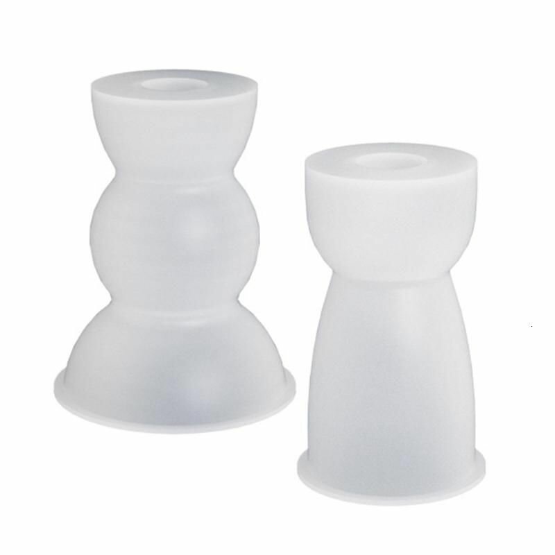 Набор из 2 частей, сделай САМ кристалл эпоксидной смолы, полукруглый геометрический подсвечник, силиконовая форма