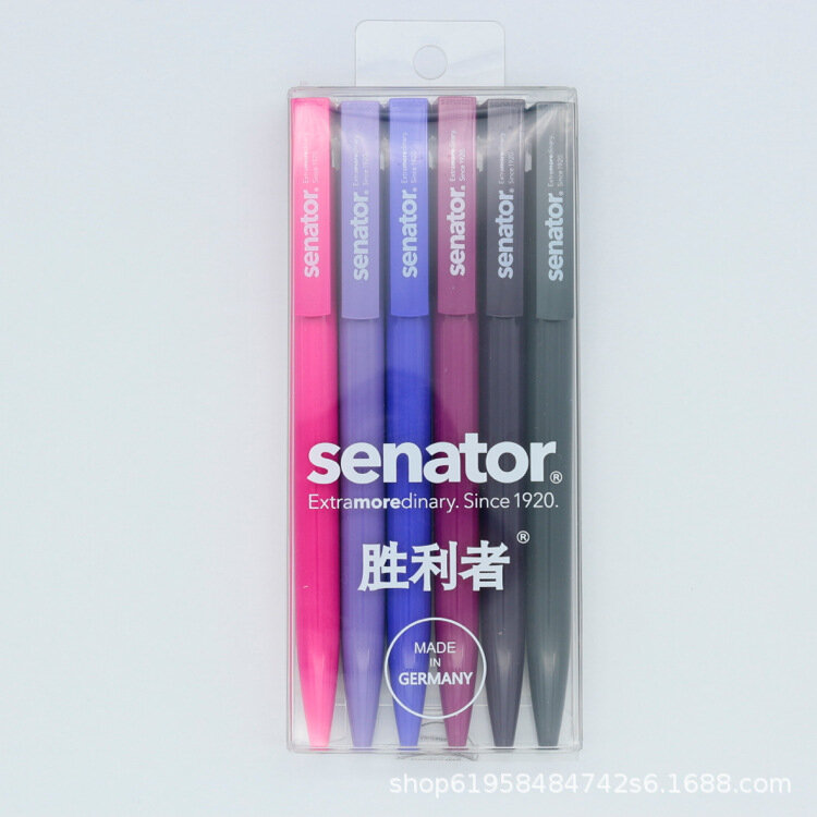 Набор из 6 конфет Senator Germany Imported Liberty 2915, выдвижная гелевая ручка, высокая емкость для письма, высокая эстетика