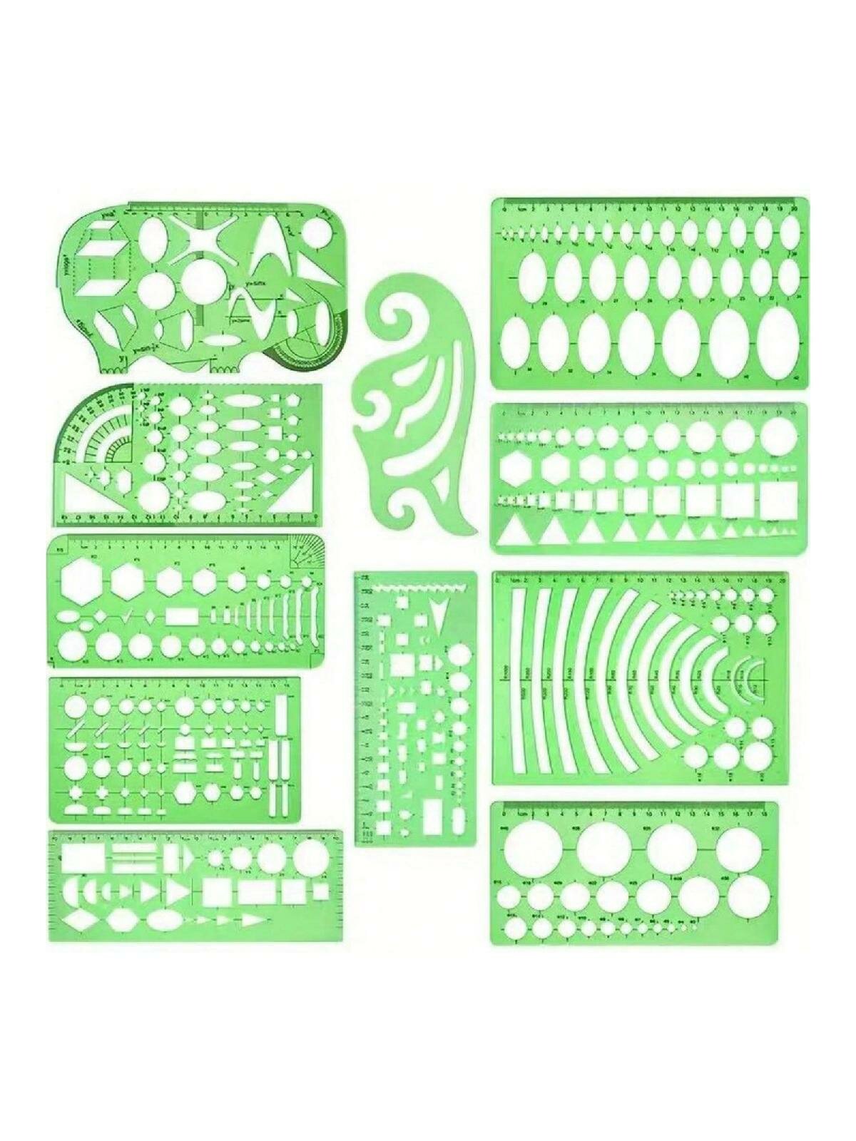 Многоцелевые шаблоны геометрических чертежей, измерительные шаблоны для проектирования