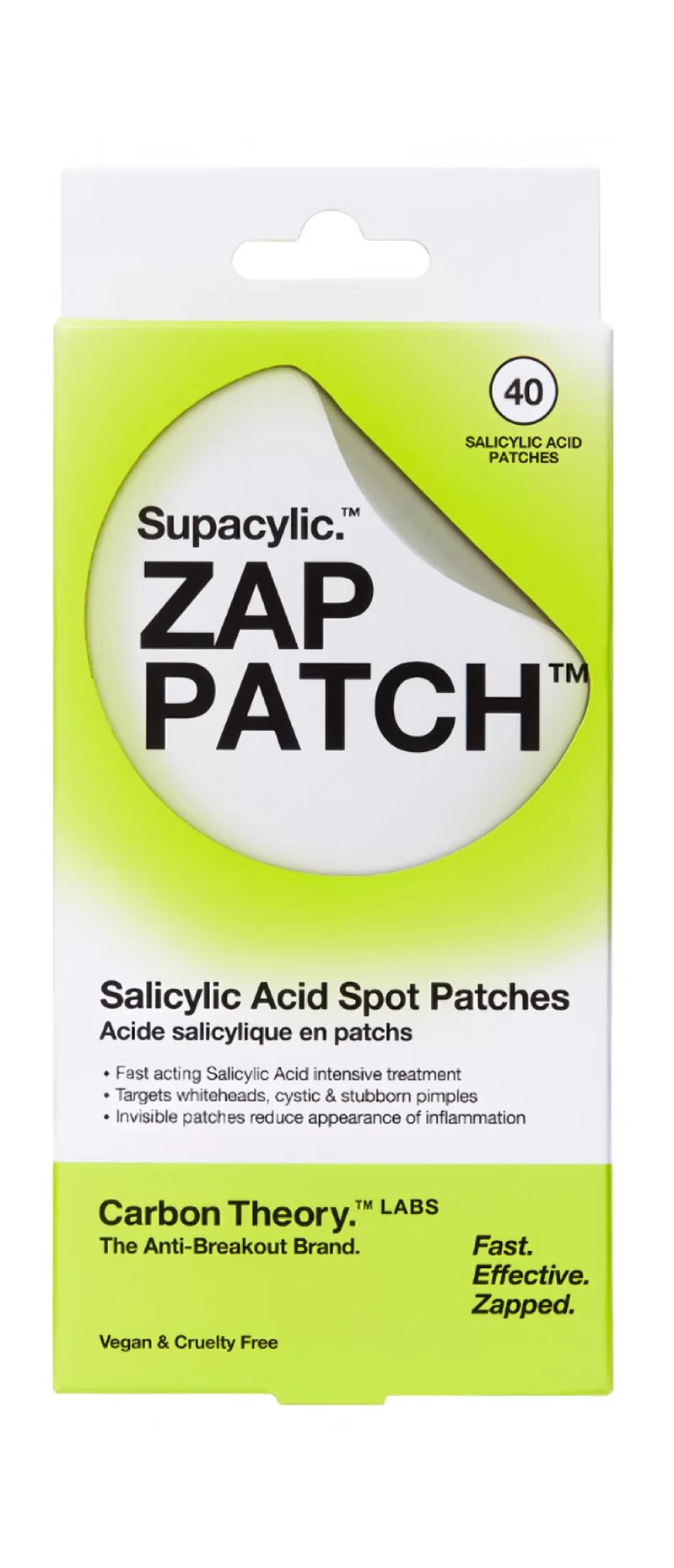 Патчи от акне CARBON THEORYZap Patch Salicylic Acid Spot для точечного нанесения 40 шт.