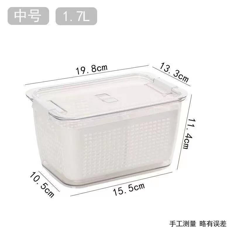 Креативный домашний двухслойный прозрачный контейнер для хранения свежести в холодильнике, большой емкости для фруктов и овощей с дышащим разделителем