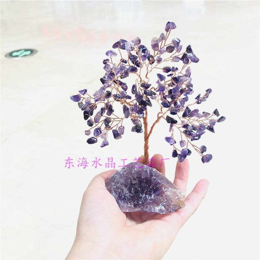 Аметист, необработанный камень, цитрин, денежное дерево, домашний декор, подарок, офис, богатство, привлечение брака, украшение в виде персикового цвета