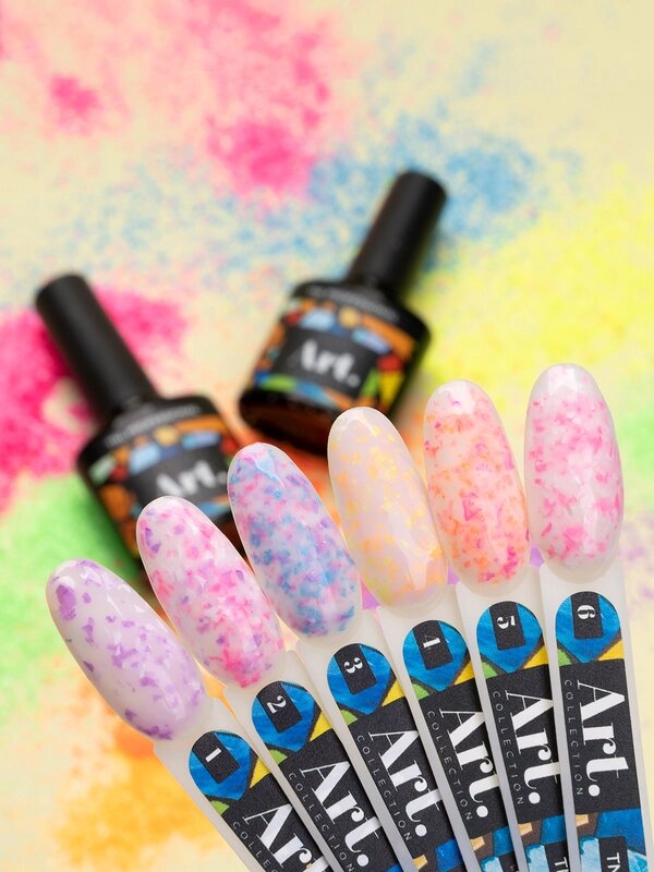 Молочный гель-лак с поталью TNL Art