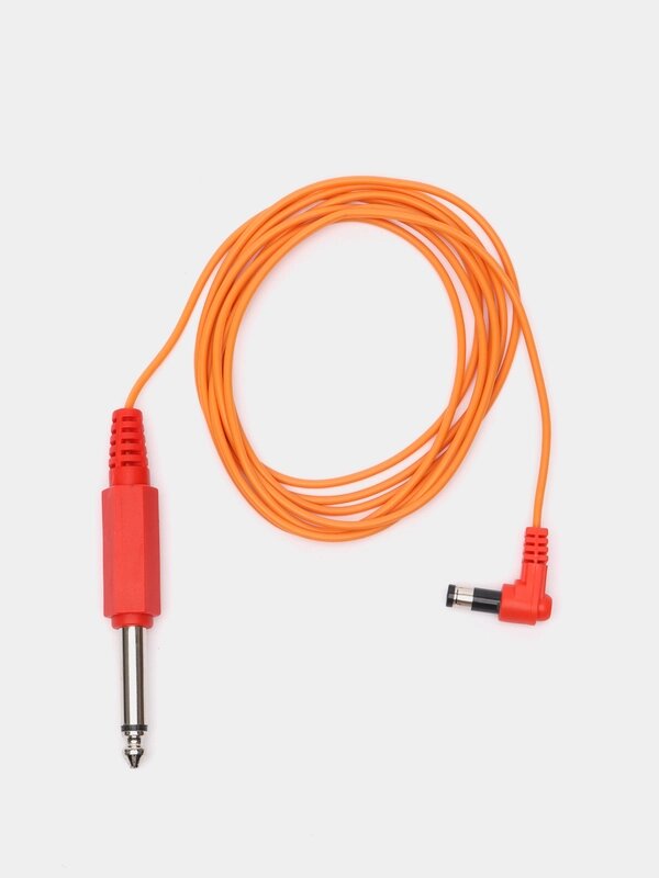 Клип корд для тату машинки, разъем DC 5,5 х 21, джек 6,35, оранжевый