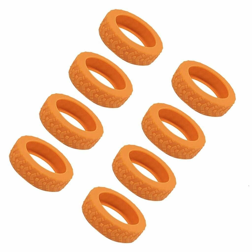 Колеса для чемоданов резиновые с защитой, оранжевый цвет