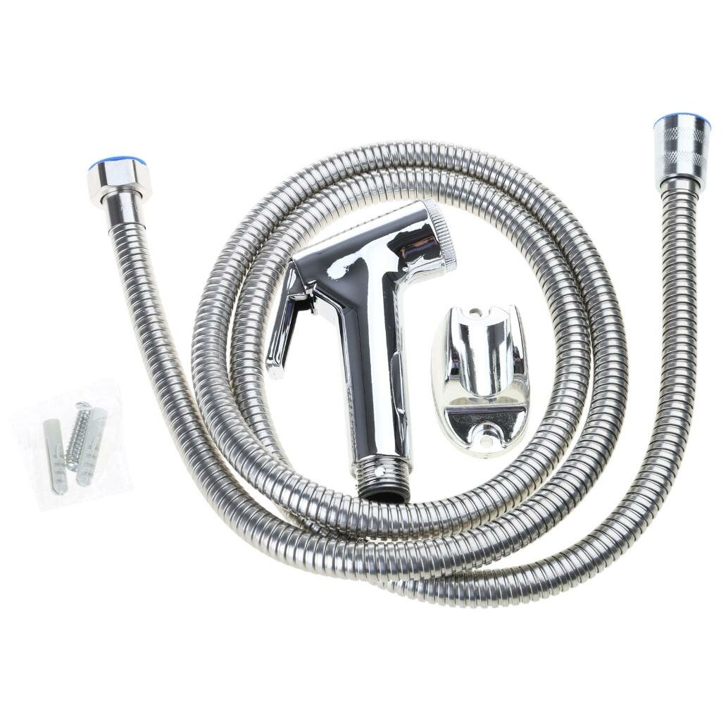 Портативный биде-опрыскиватель с пружинным шлангом, Набор из трех частей