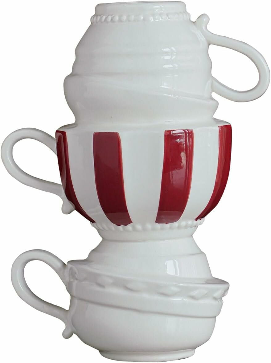 HAQI Деревенская керамическая ваза для кофейных чашек-18 см, старинное украшение фермерского дома, центр стола в гостиной, глиняная ваза из глины