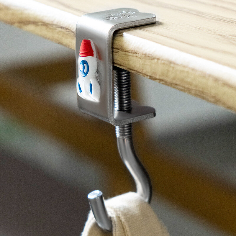 Крючок для школьной сумки, крючок для стола ученика, офисный вешалка, настольный, прочный, универсальный, без сверления, с клеем