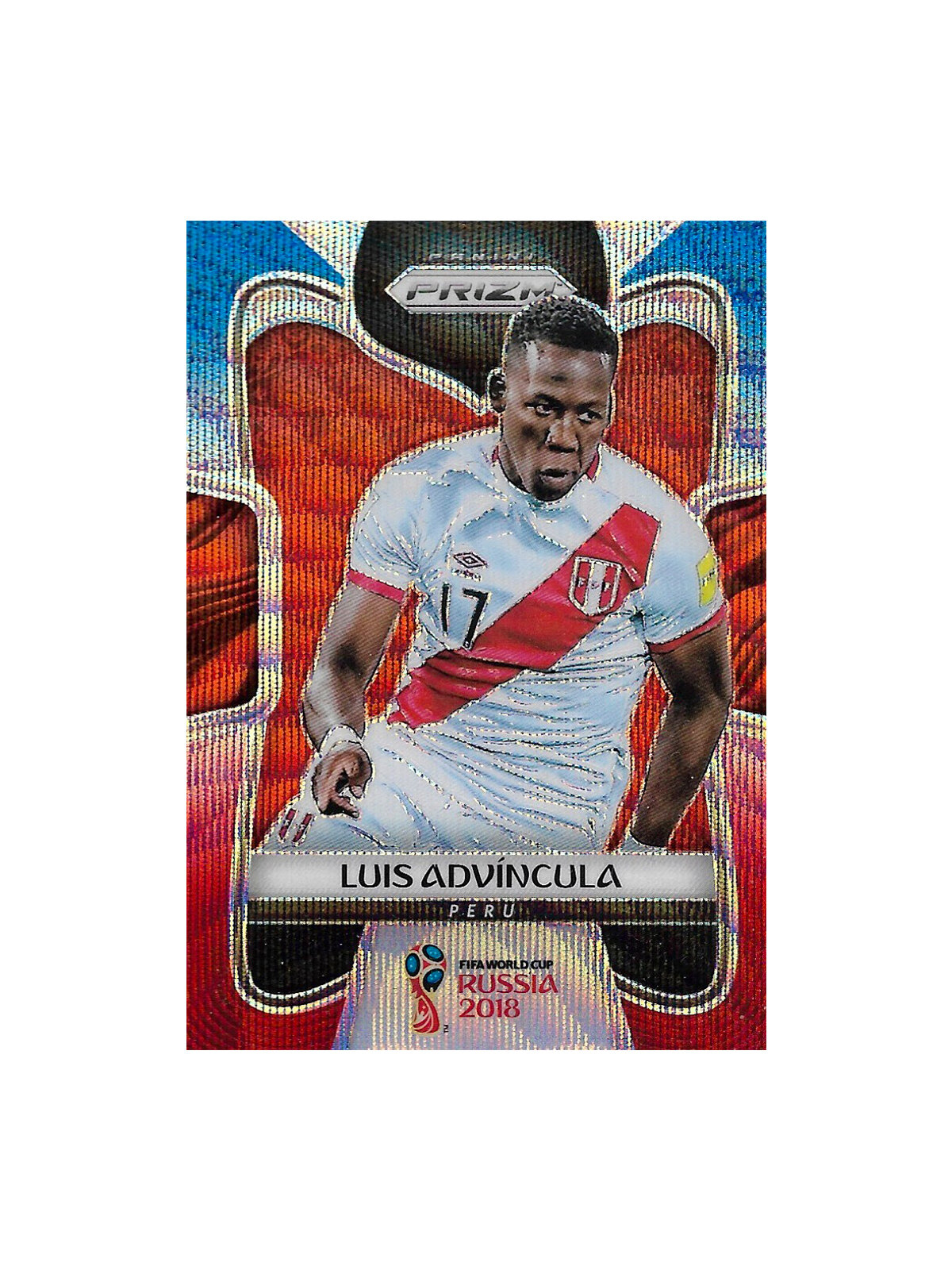 Коллекционная карточка Panini Prizm FIFA World Cup Russia 2018: #294 Andy Polo - Blue Red Wave