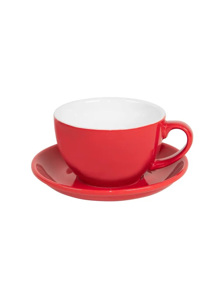 Чайная пара Bristol "CAPPUCCINO", глазурованное покрытие, красная, 729 г