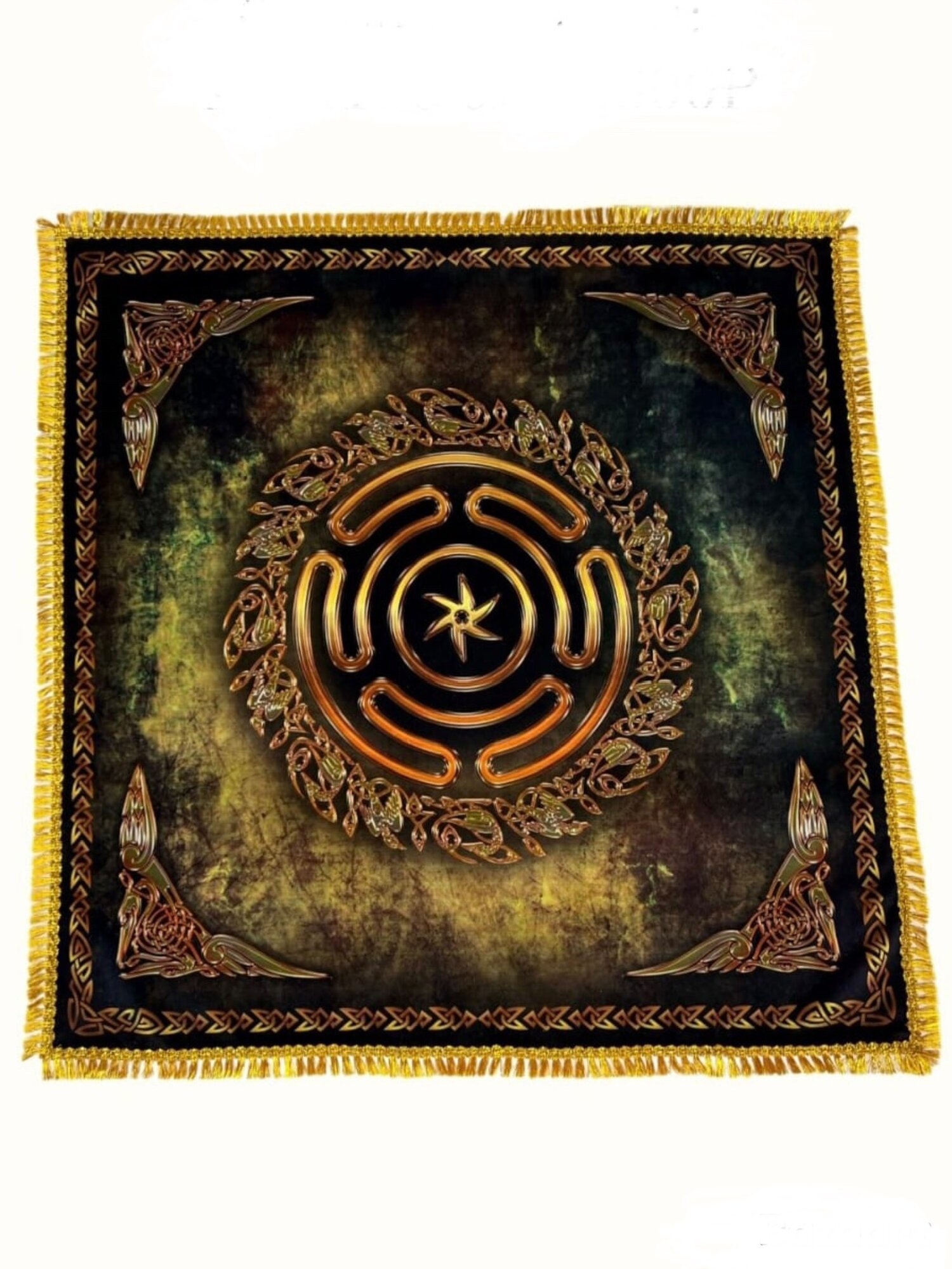 Алтарная скатерть Геката, абстрактный бархат 50 см, бахрома