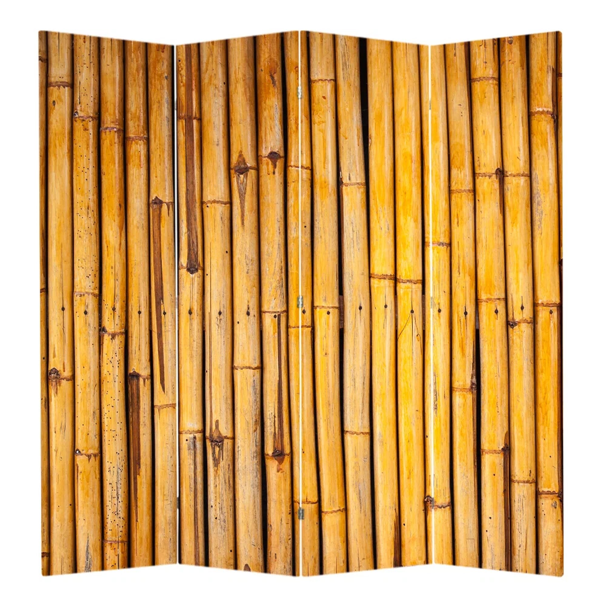 Ширма перегородка для зонирования «СКТ Бамбук» - 4, размер 180х180/45 см