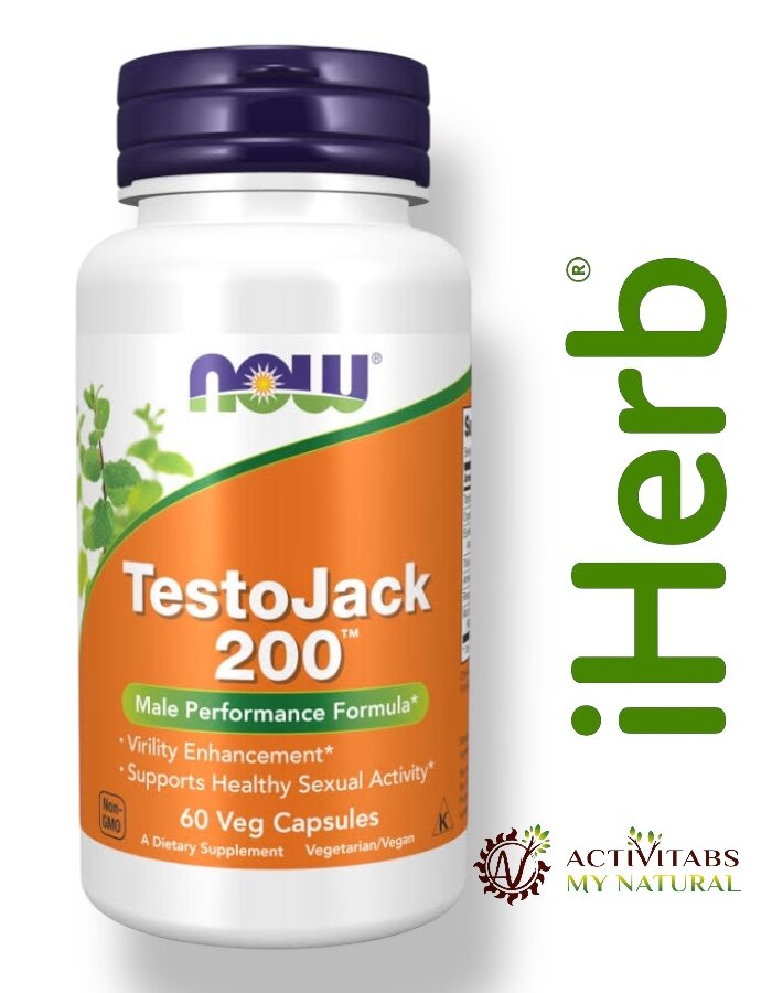 NOW TestoJack, Тесто Джек, Тонгкат Али, Комплекс 200 мг - 60 капсул