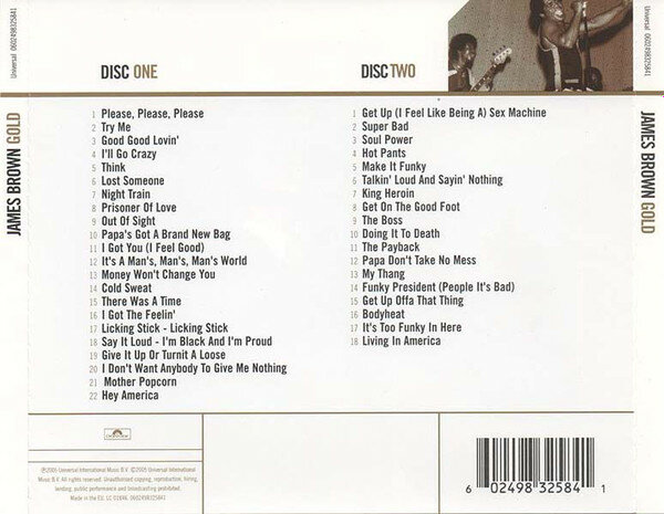 Компакт-диск James Brown - Gold (2 CD) — фото 1