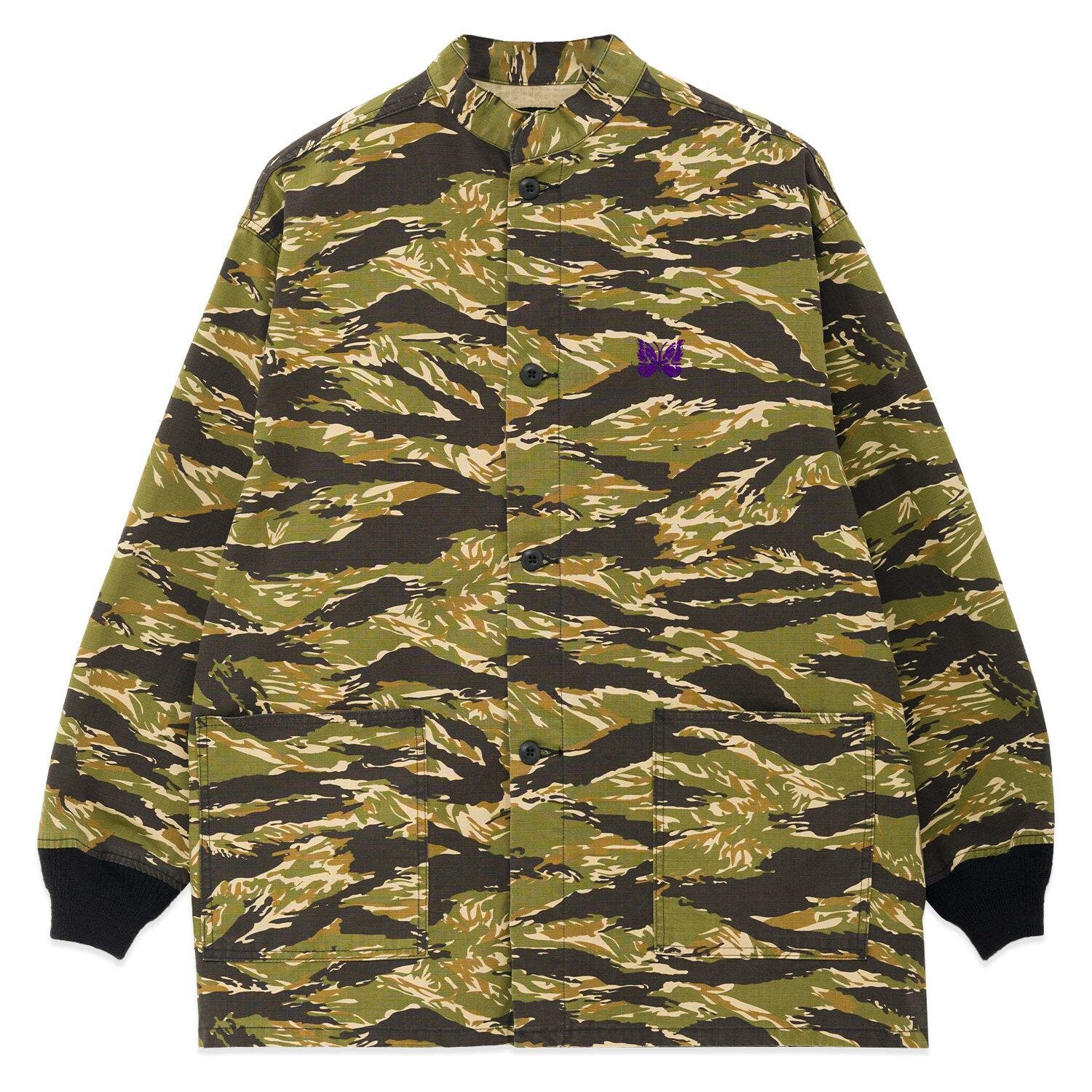Парка РУБАШКА NEEDLES STAND COLLAR ARMY SHIRT - COTTON RIPSTOP