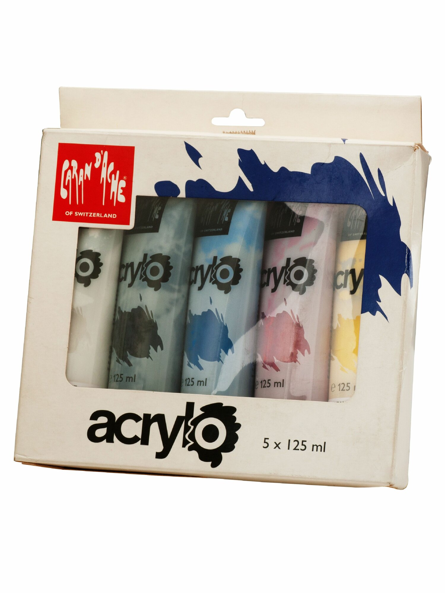 Краски Caran d'Ache акриловые в тубах 5 цветов, CR 2420-405