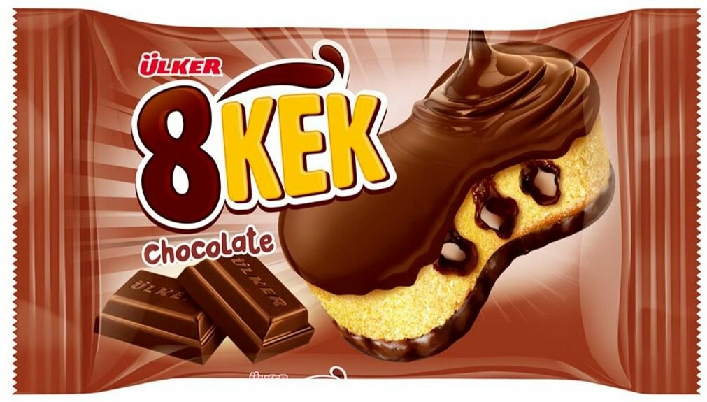 Кекс ULKER 8 КЕК" Бисквитный с шоколадной начинкой 40г