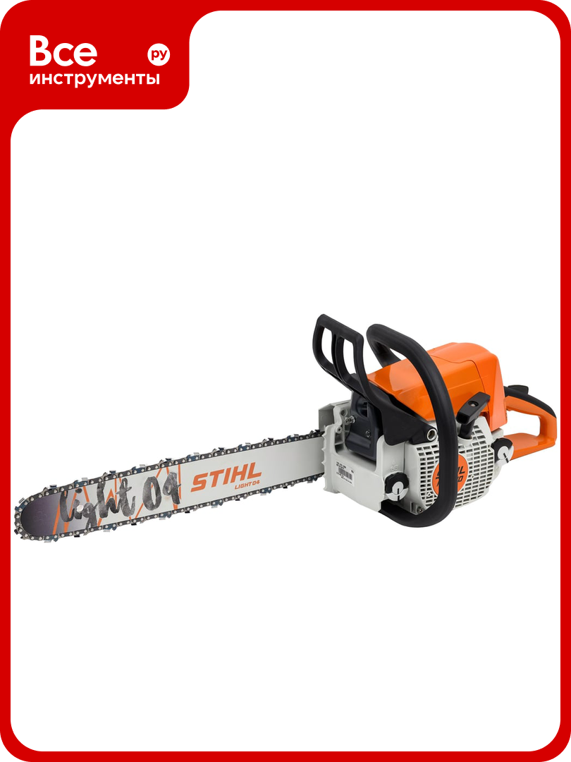 Бензопила STIHL MS 210 шина R 45 см, цепь 63 PM3 1123-200-0750P, для заготовки дров валки небольших деревьев, деревянный