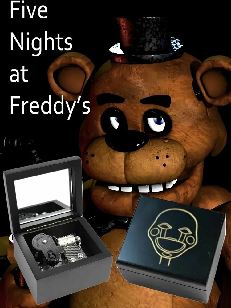 Тема Фредди 5 ночей(Five Nights at Freddy's Theme) Музыкальная коробка для друзей, детей, девочек, жен, Коллекция деревянных музыкальных коробок Подарок на день рождения