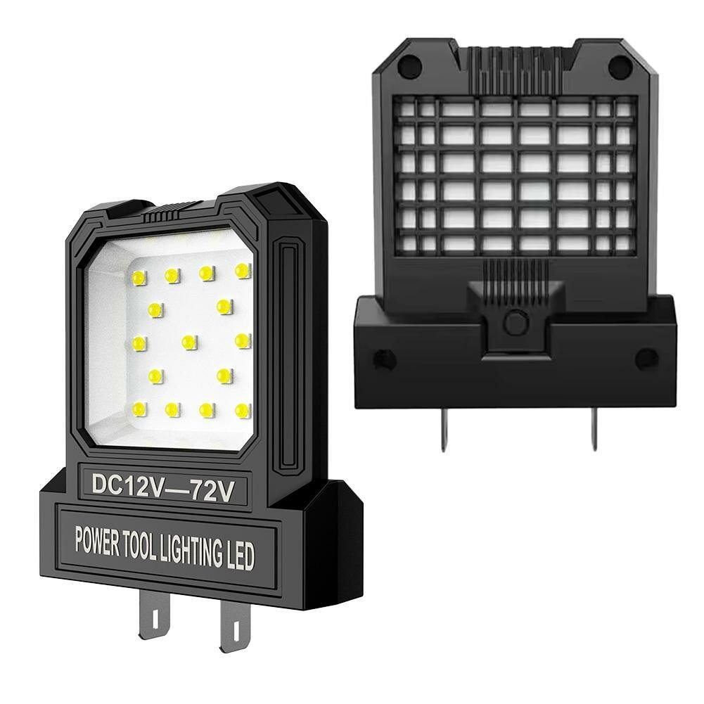 Аккумуляторный LED прожектор для электроинструментов, универсальная модель 12-85В, яркое освещение для работы на улице