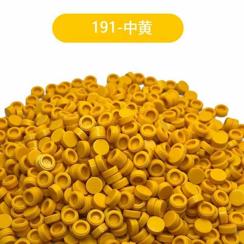 900 шт, плоские круглые 1x1 мелкие гранулированные блоки, различные цвета доступны на выбор, DIY пиксельная живопись игрушечных аксессуаров 98138.