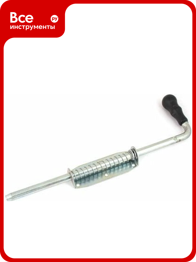 Гаражный засов Симеко полуавтомат Д860 накладной стальной засов для ворот и калиток с круглым ригелем цинкового цвета