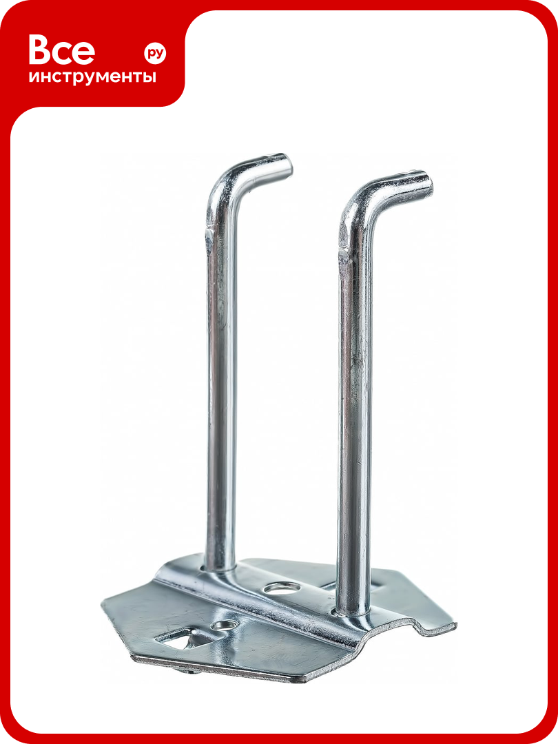 Двойной изогнутый держатель инструмента NORGAU 75 мм, NH/C-75 101402503, из стали, с двойным креплением для применения