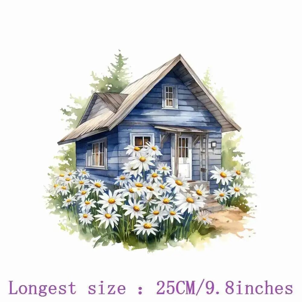 Термоклейкая наклейка "Ромашка", 25 см TH5028-37