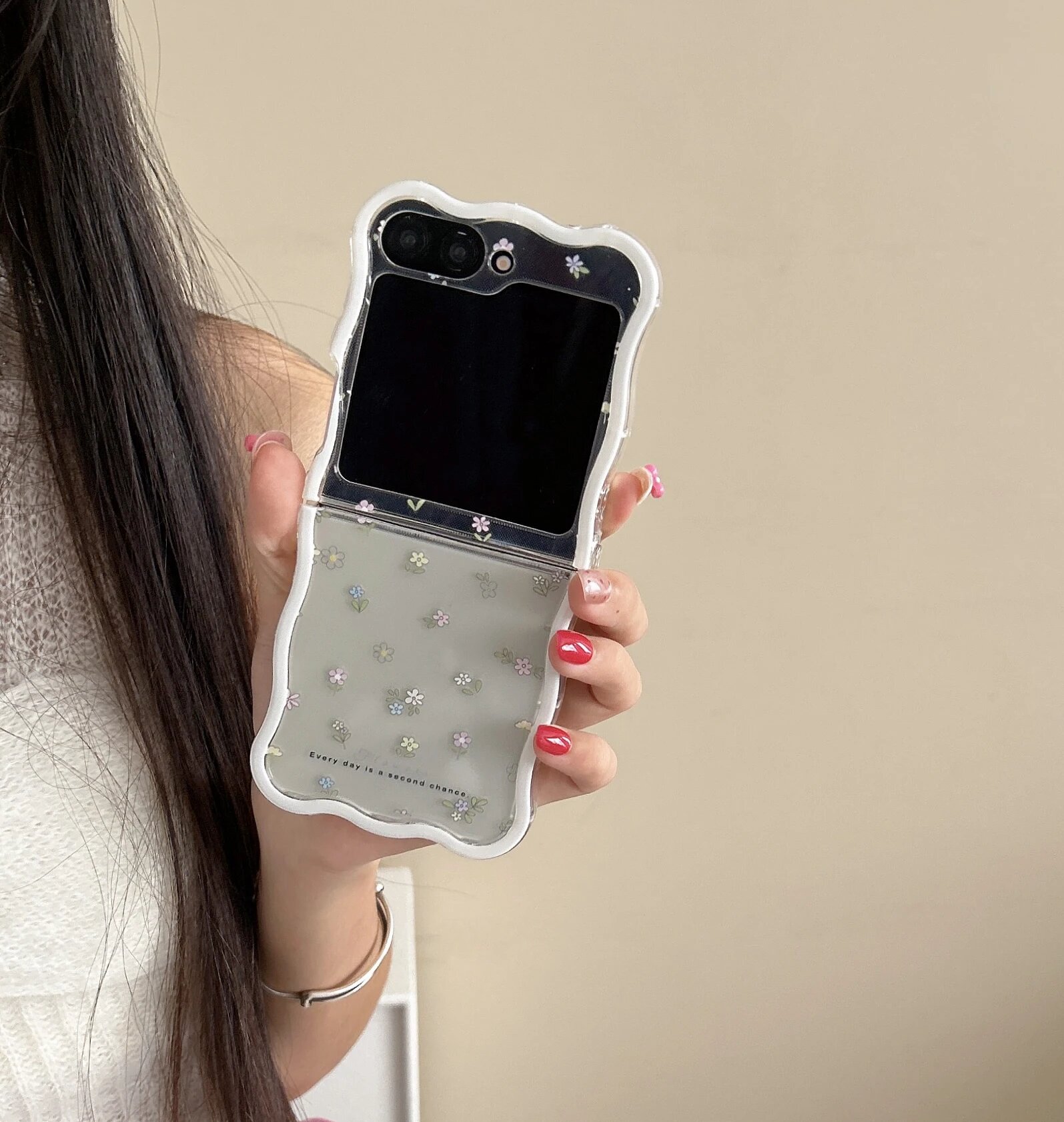 Чехол-флип с цветами для Samsung Galaxy Z Flip6, Case