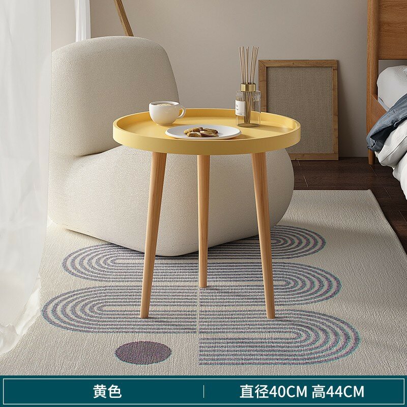 Скандинавский маленький круглый стол, кофейный столик, приставной столик для дивана, балконный столик, простой столик для арендной комнаты, гостиная, простой круглый маленький кофейный столик