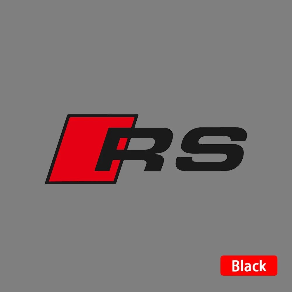 Модная наклейка на автомобиль из ПВХ, логотип RS, дверь, окно, боковое крыло, задний черный