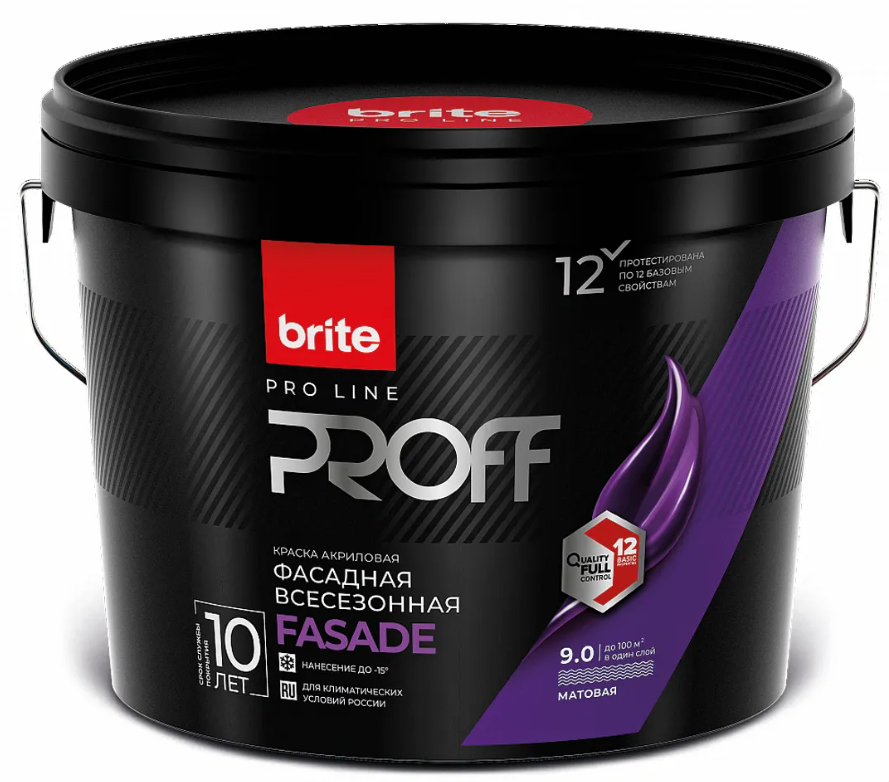 Брайт Про Лайн Профф Фасад краска фасадная база С (9л)
