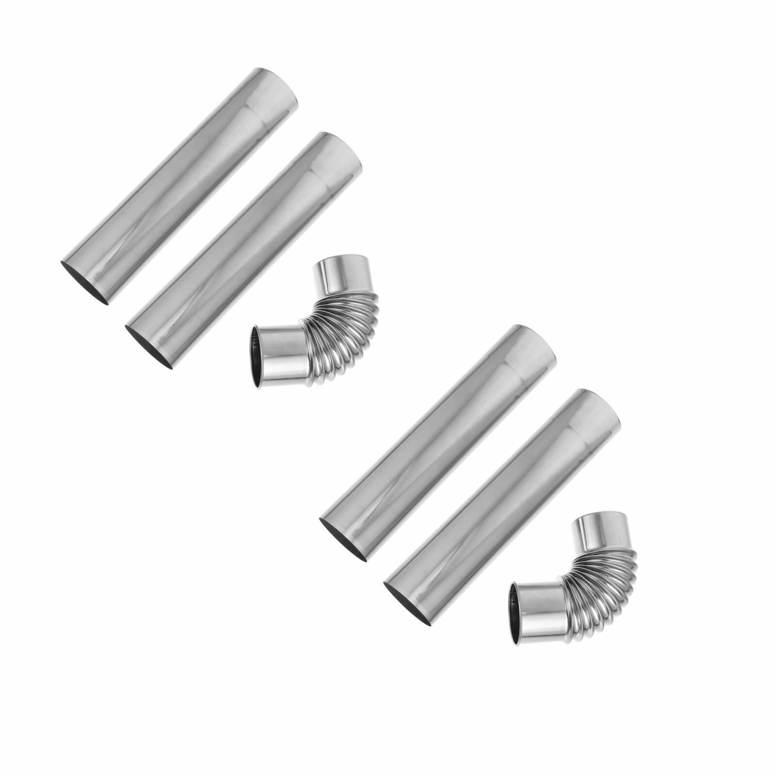 Комплект из 2 удлинительных труб для дымохода из нержавеющей стали для печей и котлов