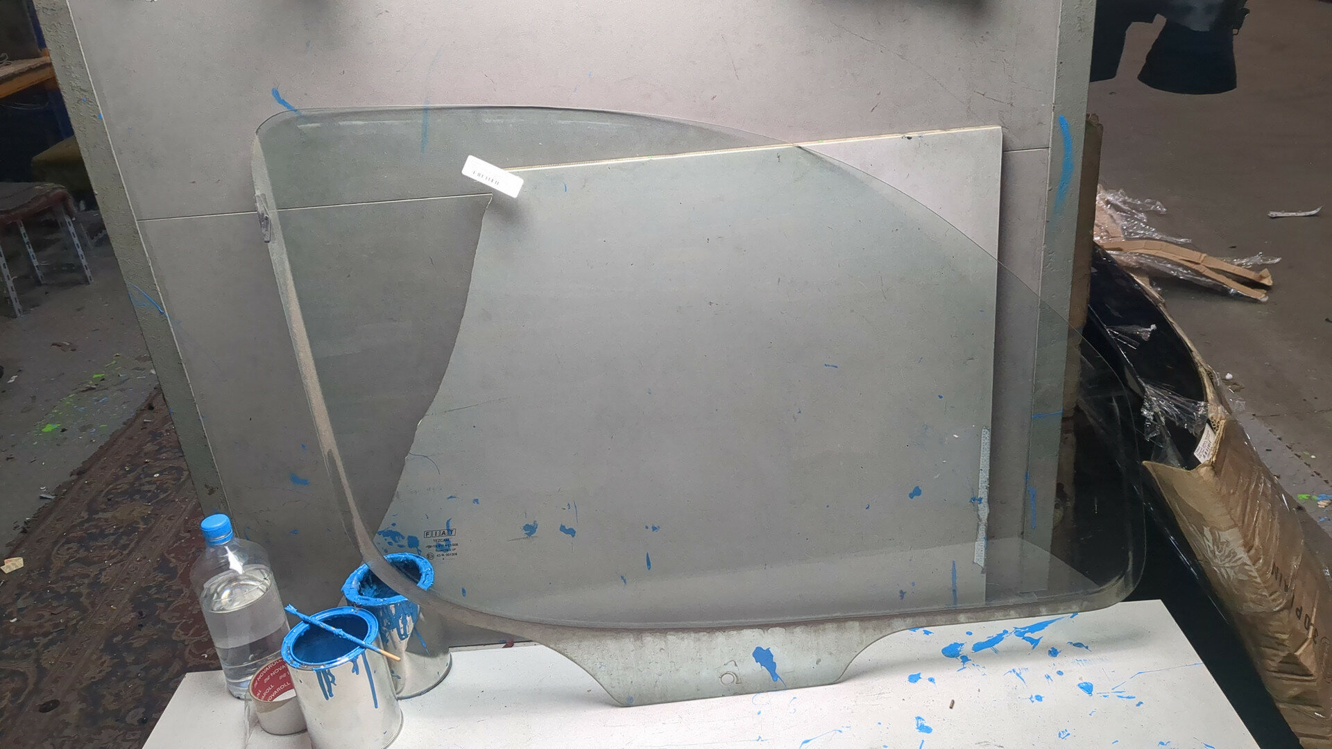 Стекло боковой двери правое переднее Fiat Doblo Б/У