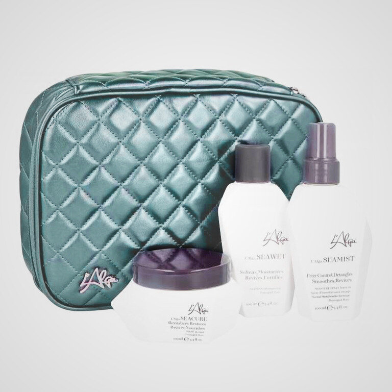 Дорожный набор «Термозащита волос со спреем» в косметичке L'alga Beaty Bag Набор 1 шт