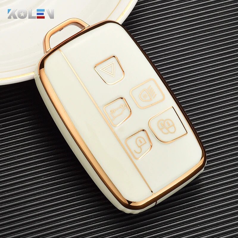 Чехол Для Ключей Из ТПУ Для Land Rover Range Rover Sport Evoque Freelander Velar Discovery 4 Jaguar XE XJ XF Guitar - Прочный.